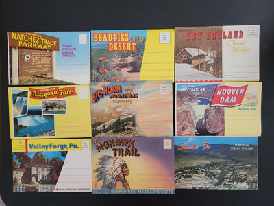 Vintage Lot (18) UNITED STATES POSTCARD FOLDERS | eBay
