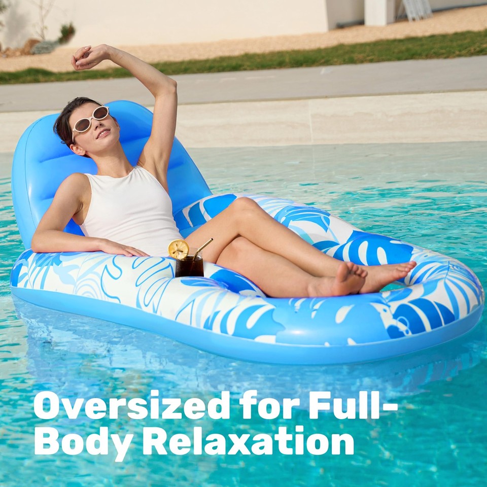 SLOOSH Pool Lounge Float Adult, Inflatable Floats Lounger 61 x 39 ...