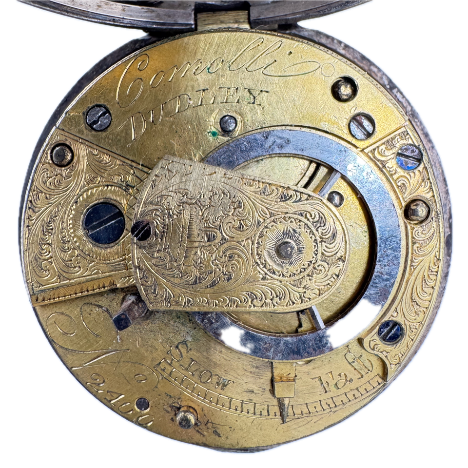 Antique 18s Dudley Double Case Key Wind Open Face Pocket Watch Swiss ...