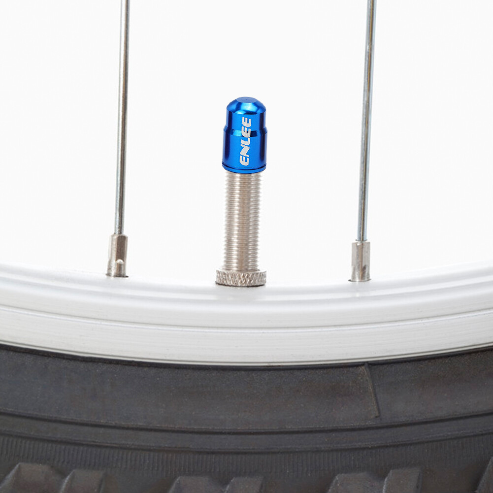 2pcs Aluminum Alloy Bike Valve Cap Bicycle Wheel Valve Cover Cap (Blue ...