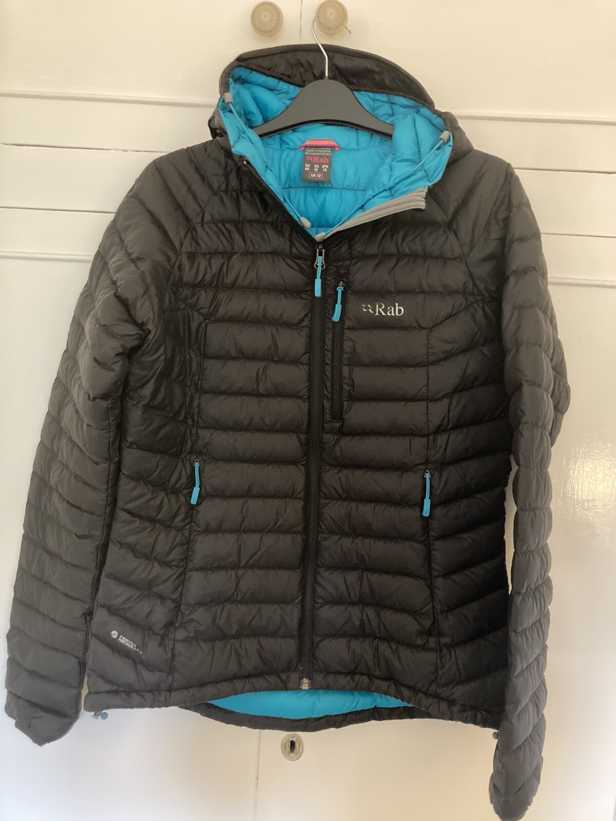 RAB black ladies microlight alpine jacket, size 10-… - Gem