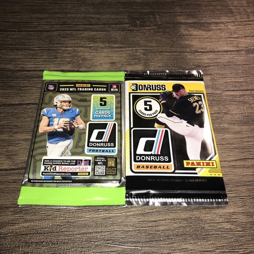 (1) 2023 Donruss Football & (1)2024 Donruss Baseball-5 Card Packs ...