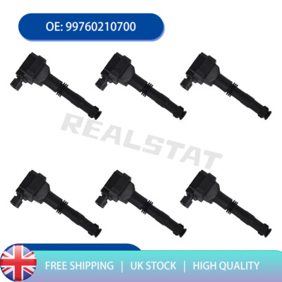6x New Ignition Coils For Porsche 911 996 Boxster 997 Cayman ...