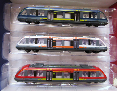 NEW 3 PAK~BULLET TRAIN SET~HI-SPEED ENGINE~DIE-CAST ~CONNECTABLE ...