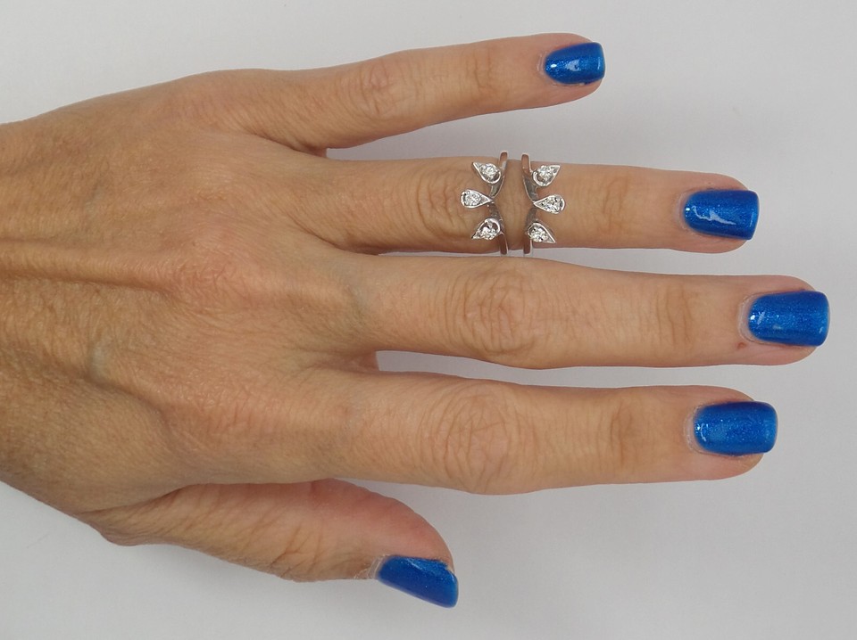 Vintage 1/4CT Diamond Solitaire Enhancer Guard Wrap Insert Ring 14K ...