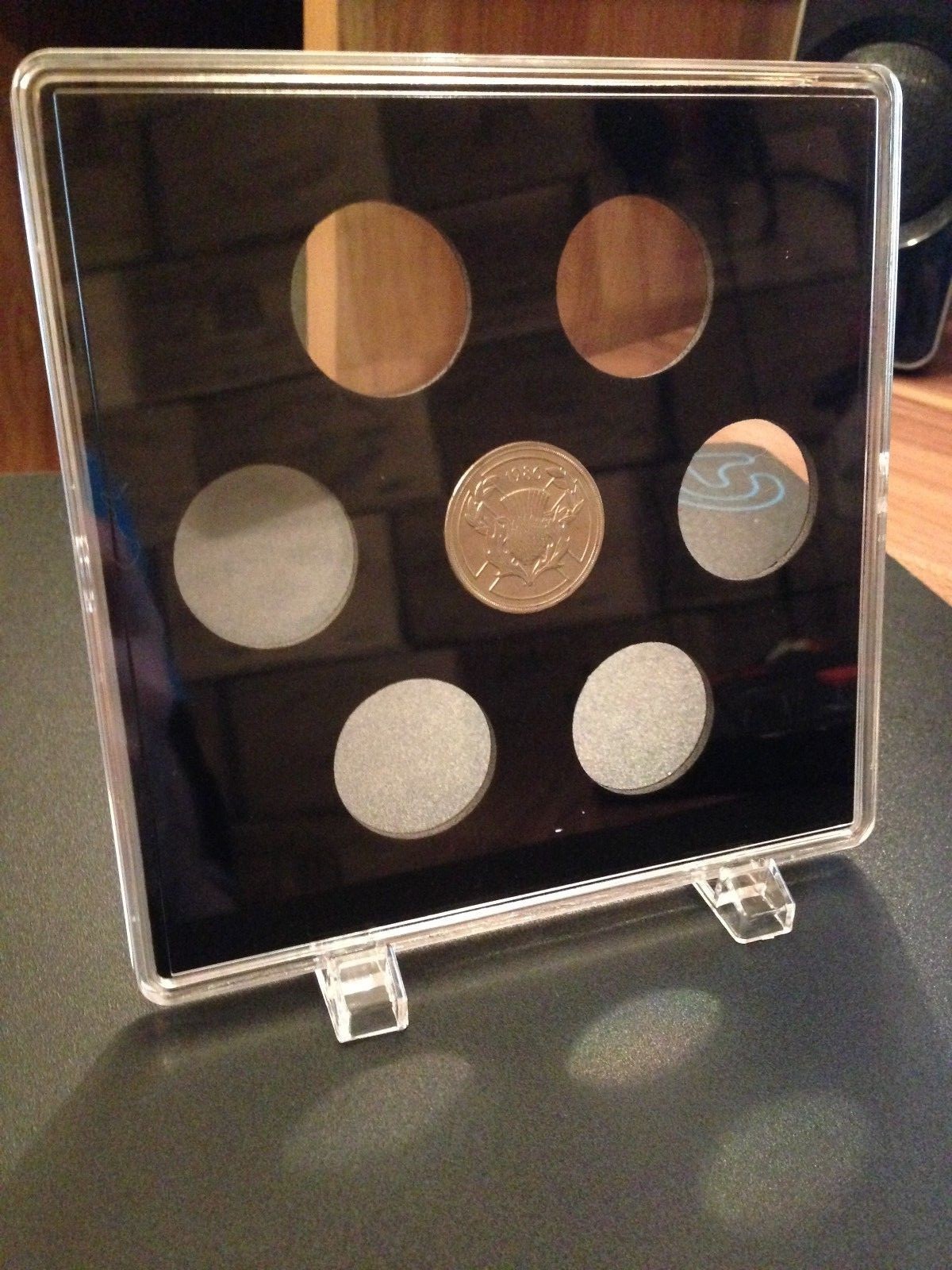 ACRYLIC COIN DISPLAY CASE,TRAY FOR 2 pounds COINS (7 slots) with ...