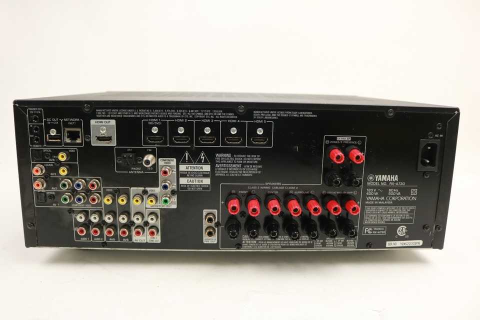 Yamaha Aventage RX-A730 Natural Sound 720 Watt 7.2 Channel HDMI AV ...