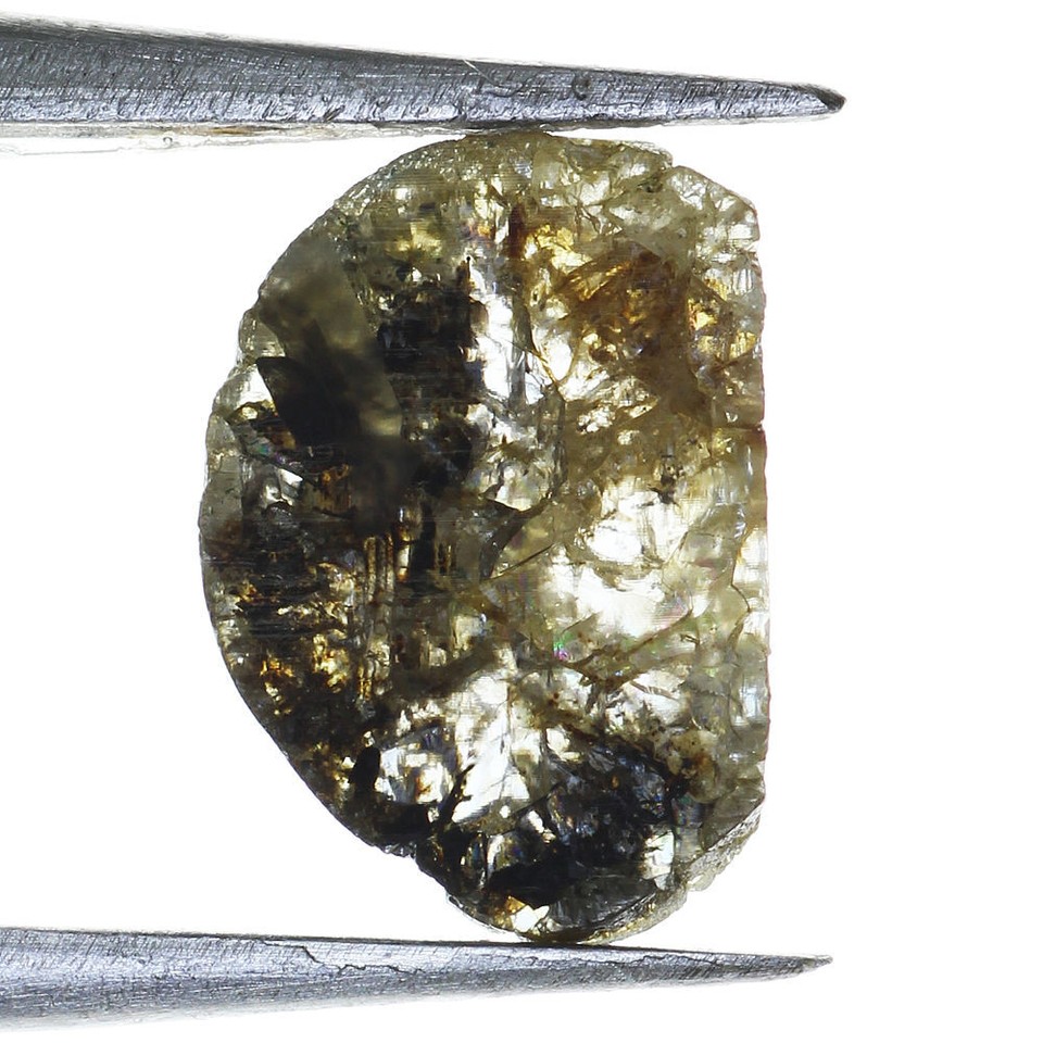 Slice 8.25X5.80X1.12MM Natural Loose Rough 0.63 Ct Translucent Diamond ...