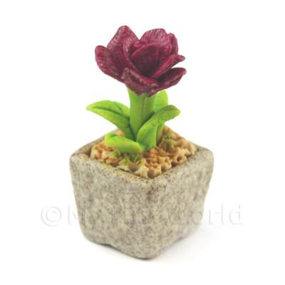 Miniature Handmade Purple Coloured Ceramic Flower | eBay