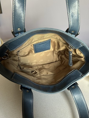 Authentic Coach Legacy Vintage Blue Leather Medium Shoulder Bag NO ...