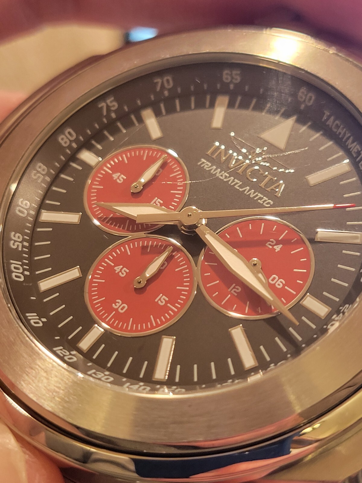 Invicta Men's 50mm Transatlantic Quartz Dual Movement Watch Red 25926 ...