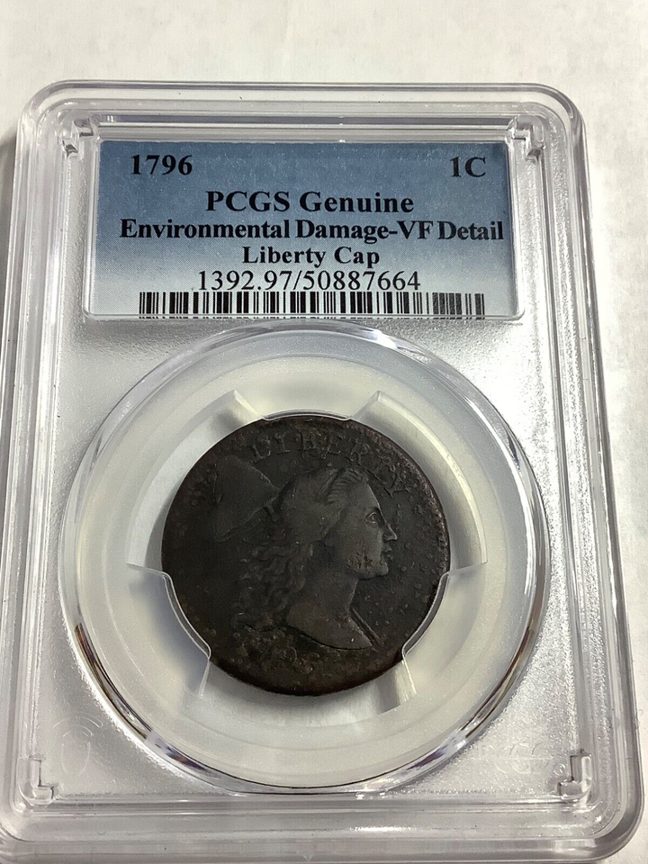 1796 Liberty Cap Large Cent-PCGS-VF Details! Rare Type coin! | eBay