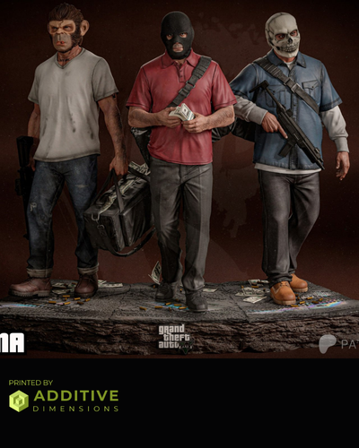 GTA 5 Diorama By VS3D FAN ART Figure Statue 1:6 Resin 3D Printed DIY ...