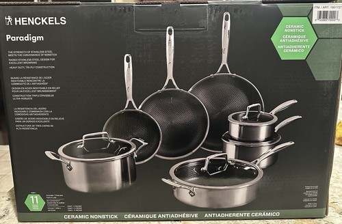 Henckels Paradigm 11–piece Ceramic Nonstick Cookware Set,Tri-Ply ...