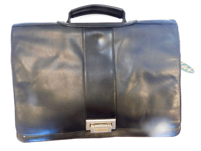 Derek Alexander 😂Leather Black Laptop Carrying Case Computer Briefcase ...
