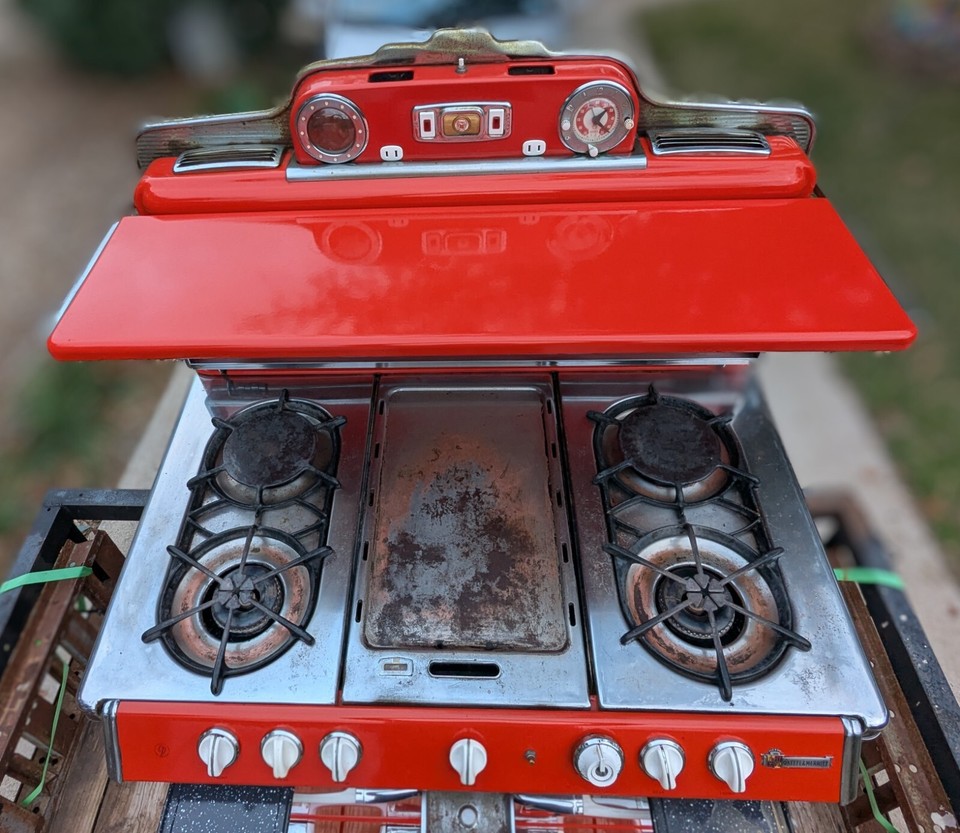 Rare O'Keefe & Merritt Red Antique Stove | eBay