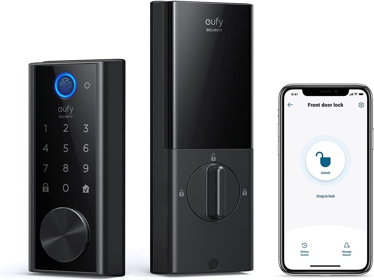 eufy Smart Door Lock Touch & Wi-Fi Fingerprint Keyless Lock Electronic ...