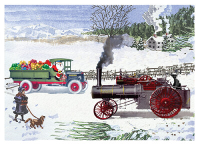 NEW Advance Rumely Steam Traction Engine Christmas Cards Antique ...