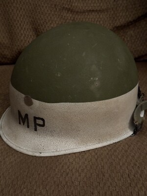 Vintage Military Police M-1 MP Helmet Rear Seam Original No Liner ...