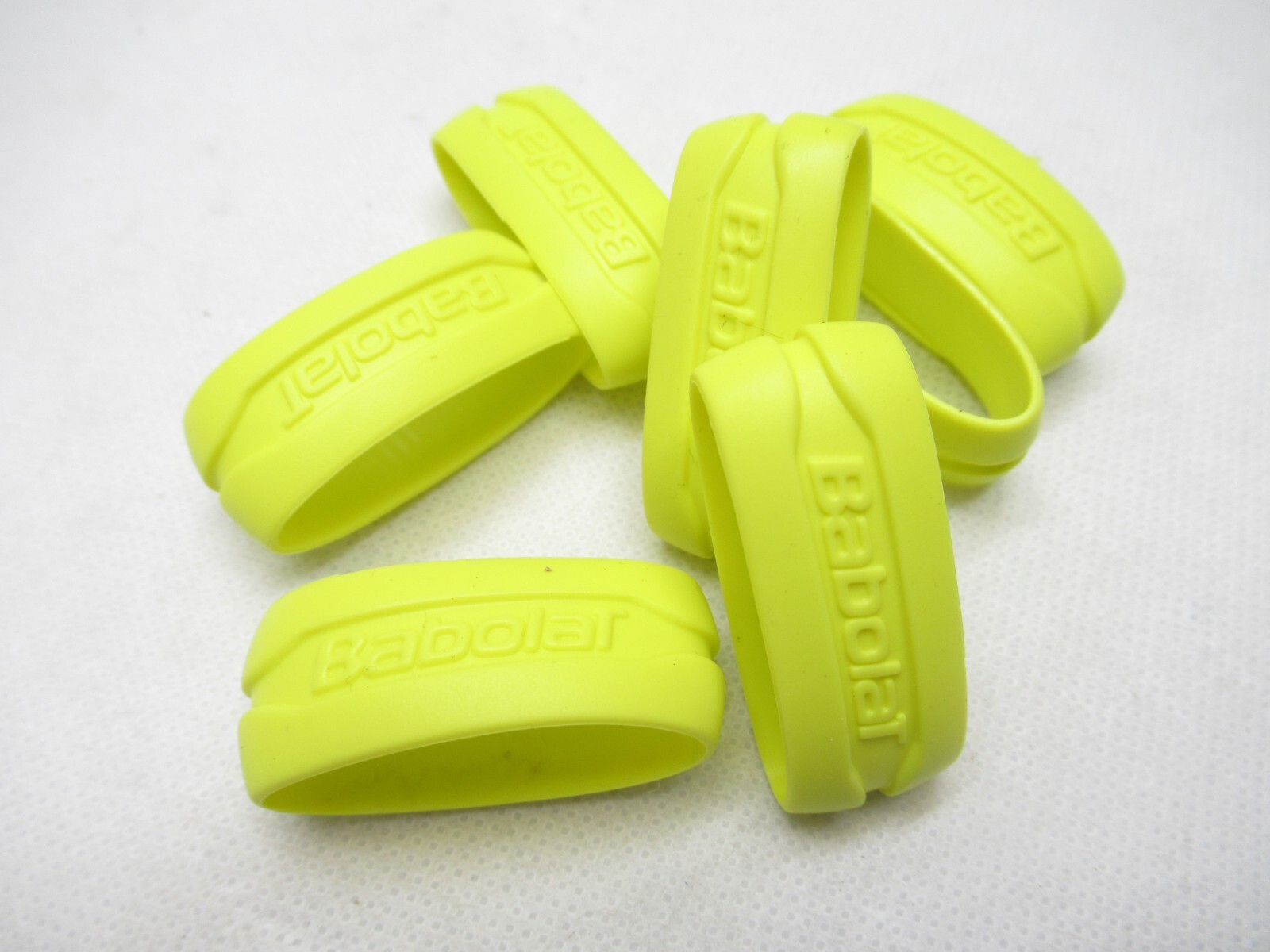 NEW 2X BABOLAT (YELLOW) CUSTOM RING RUBBER GRIP BAND FOR TENNIS ...