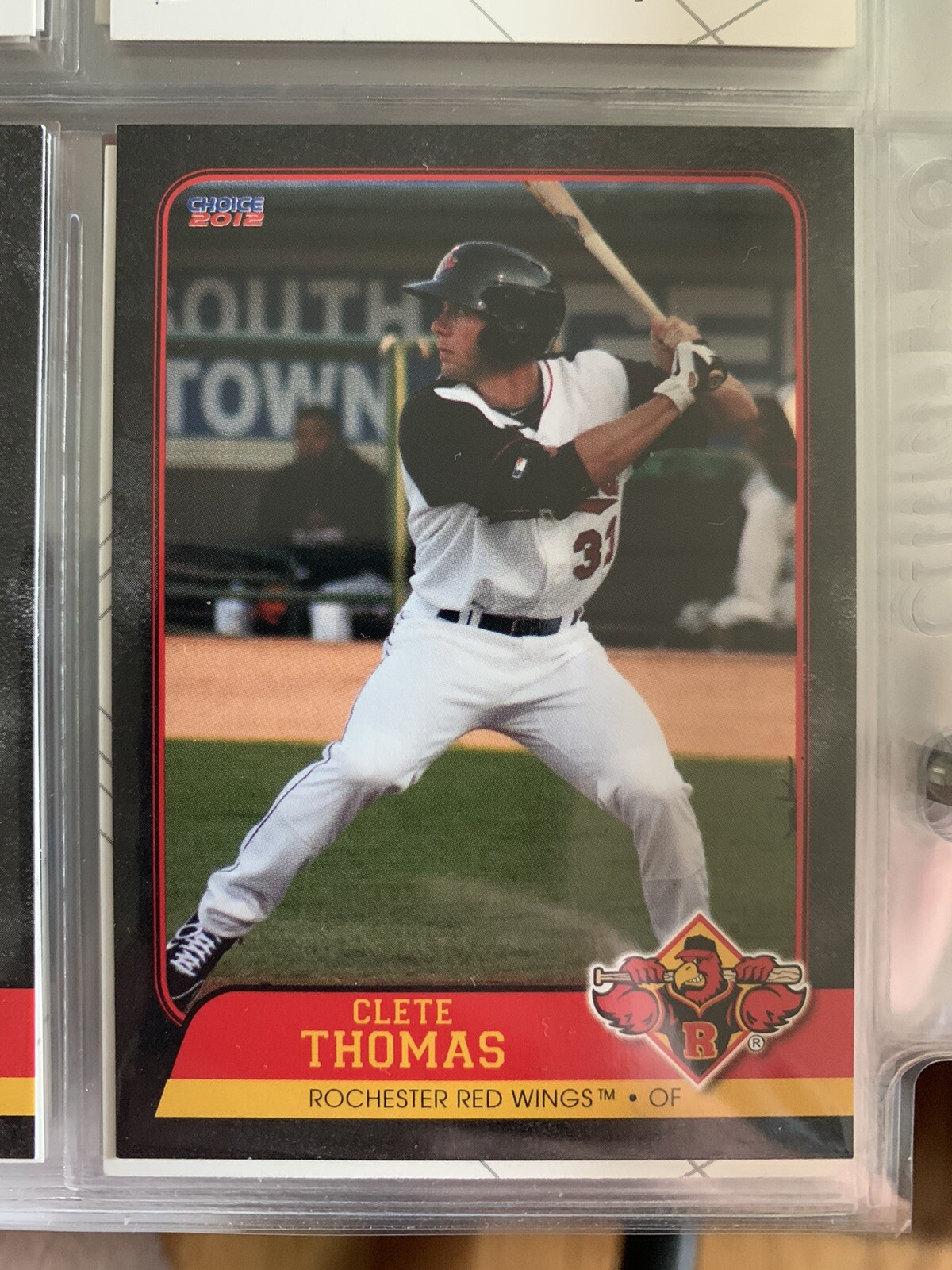 Clete Thomas minor-League Baseball Card Rochester Red Wings | eBay