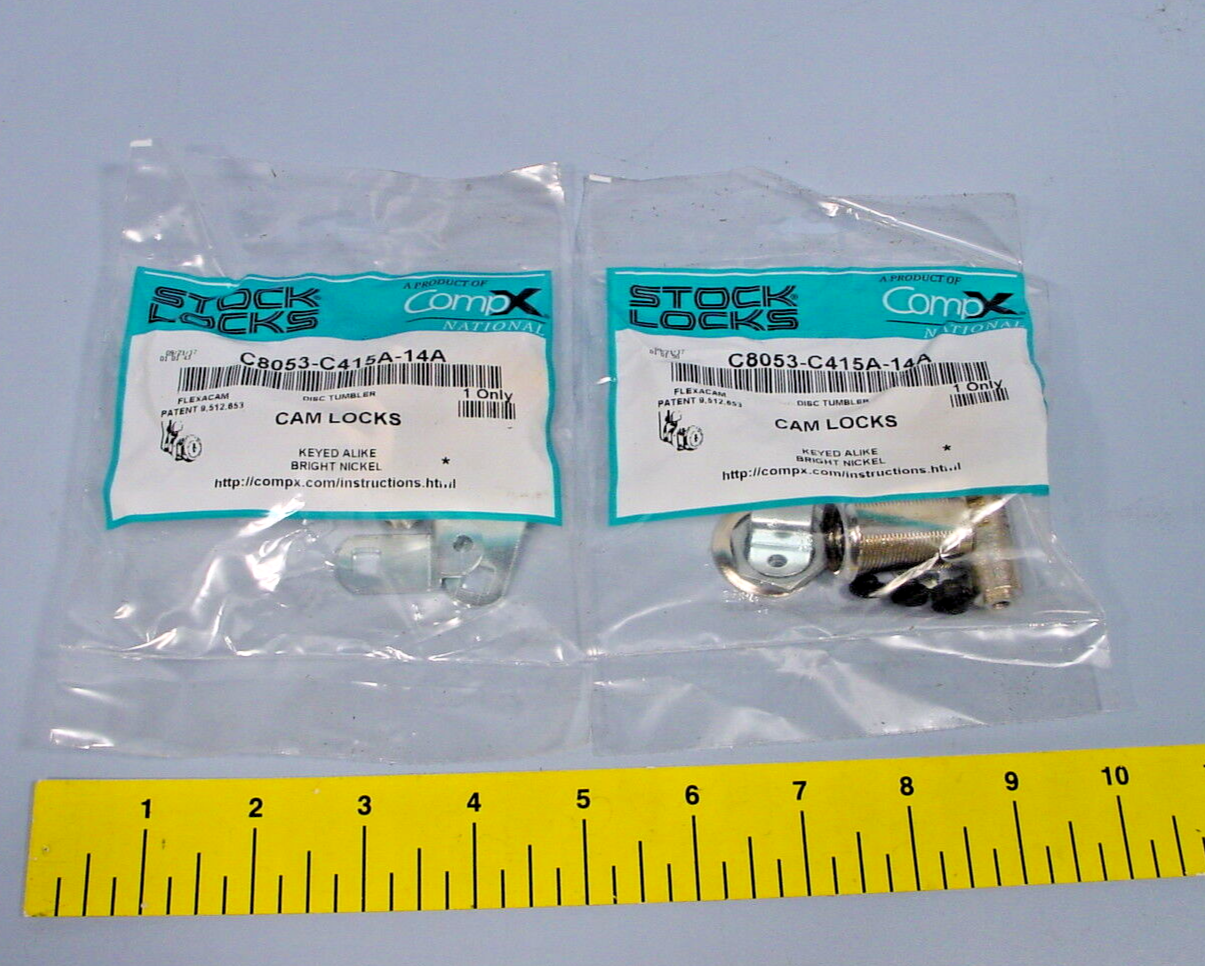 Lot of 2 CompX National C8053-C415A-14A CABINET CAM LOCK Keyed Alike | eBay