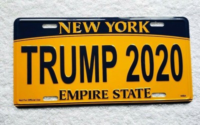"TRUMP 2020" New York License Plate Official Size Embossed Souvenir ...