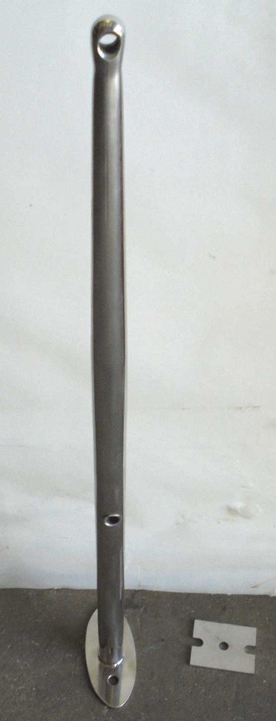 Double Lifeline Stainless Tapered Stanchion for coated wire 25" tall ...