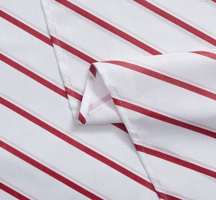 60”X102” Red Striped Tablecloth Metallic Shimmer Candy Cane Peppermint ...