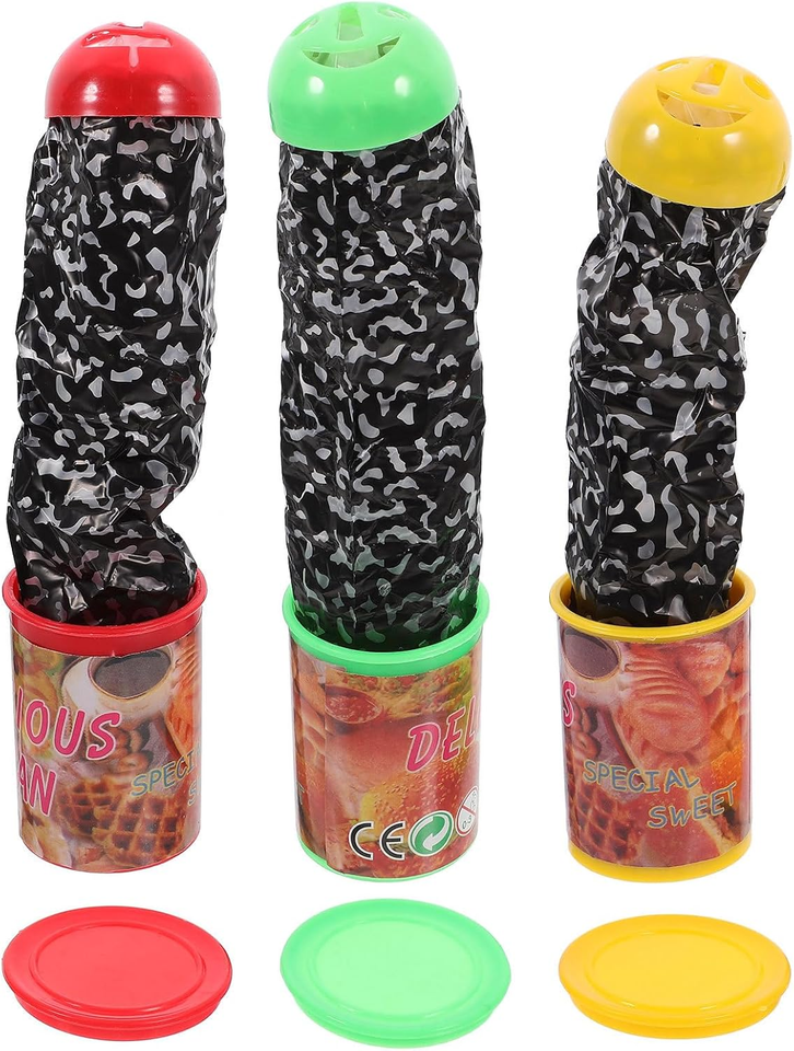 Snake Cans Jump Spring Snake Toy Prank Jokes in a Can Toy Sweet Dy ...
