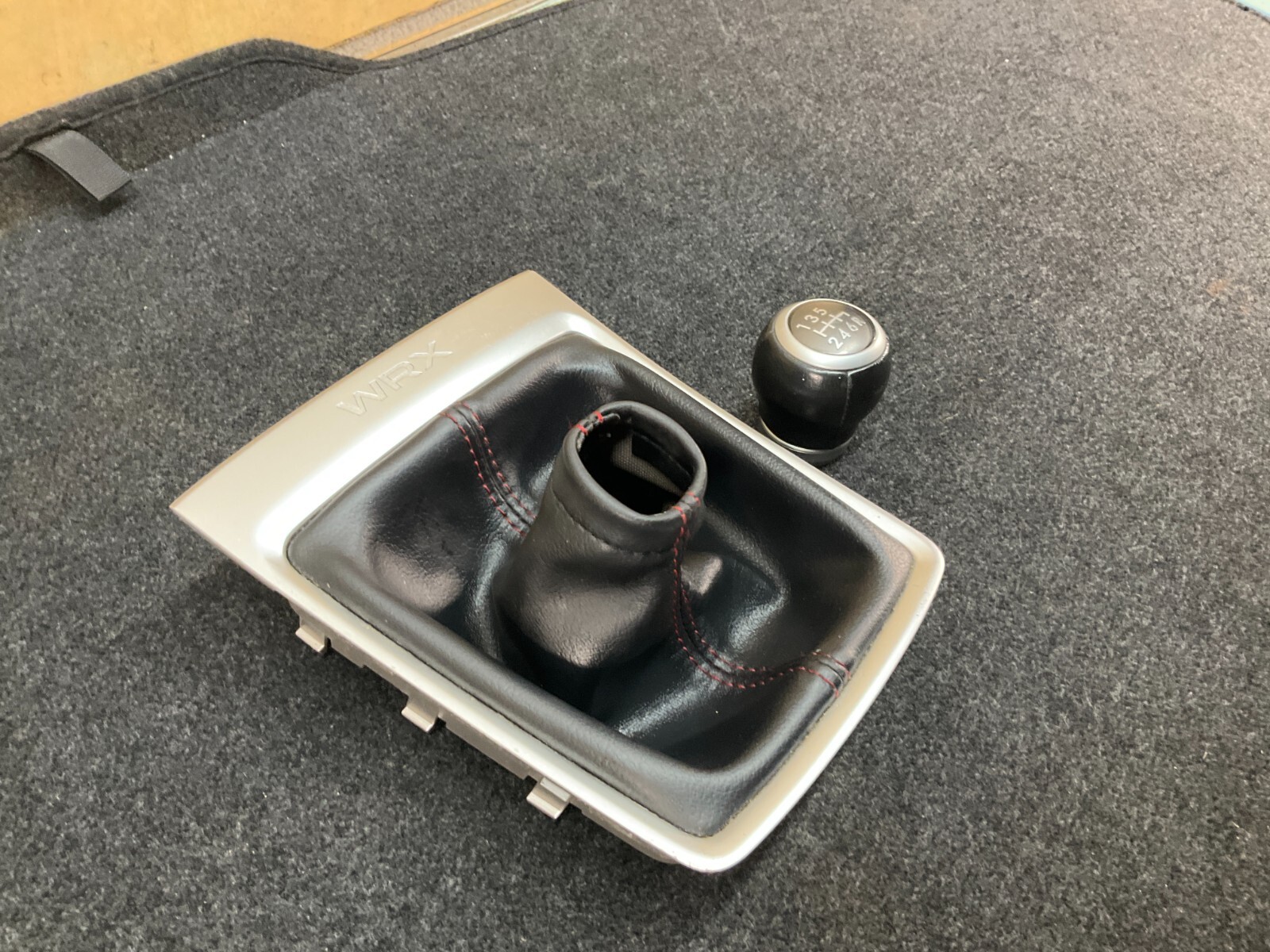 ⭐15-19 Subaru WRX Shift Boot & Shifter Trim Bezel Surround W/Knob OEM M ...