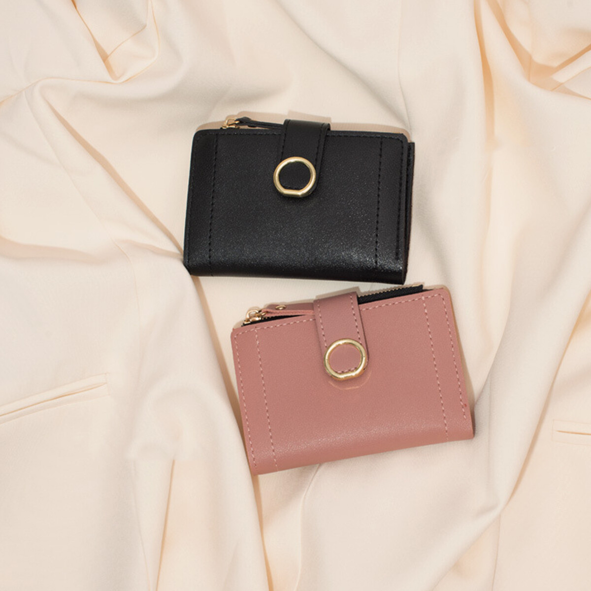 Women Short Small Money Purses Wallet Ladies Leather Folding Coin Card ...