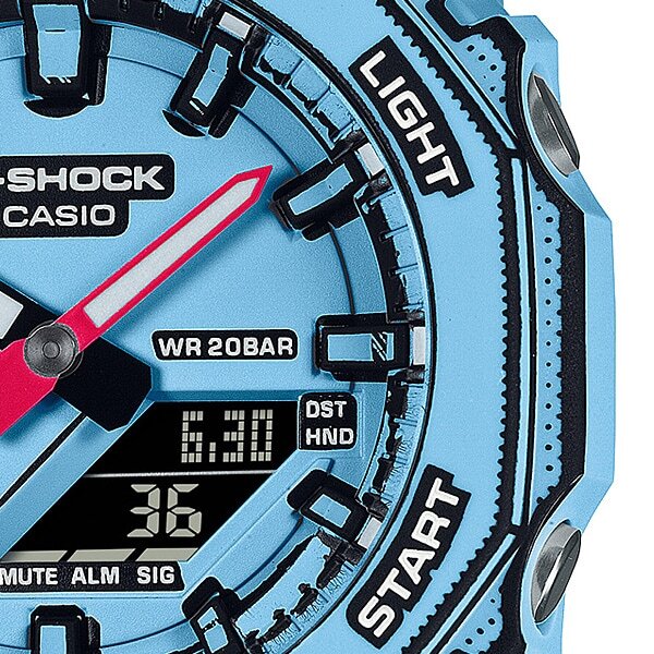 Casio G-SHOCK GA-2100MNG-2AJR MANGA THEME Men's Watch Octagon Blue ...