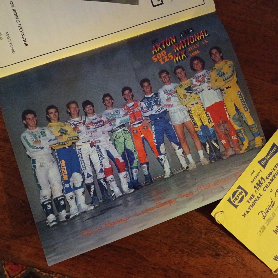1986 Lake Sugar Tree AMA Nationals Motocross Program + ticket David ...