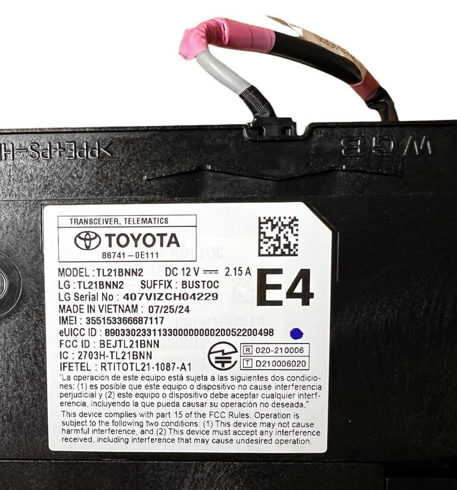 2025 Toyota Camry Display Receiver Assembly Radio 86140-AQ010 OEM ...