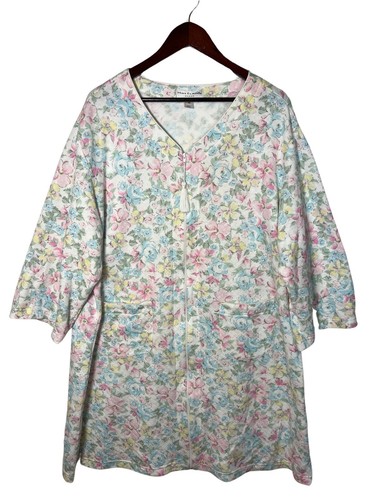 Miss Elaine 2X Nightgown Full Zip House Coat Pockets Nightie Pajamas ...