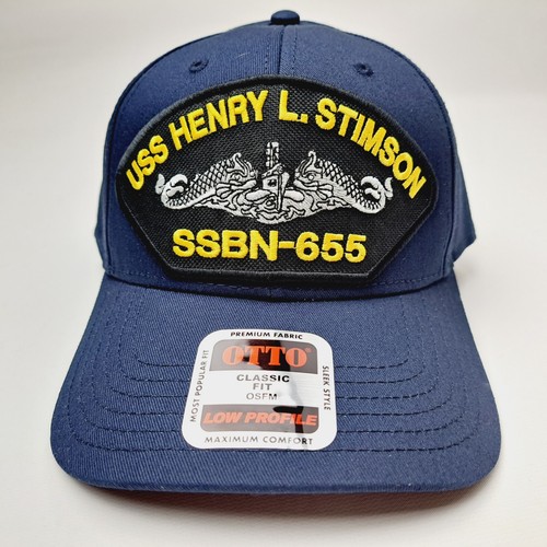 USS HENRY L. STIMSON SSBN-655 Embroidered Submarine Boat Men's Cap Hat ...