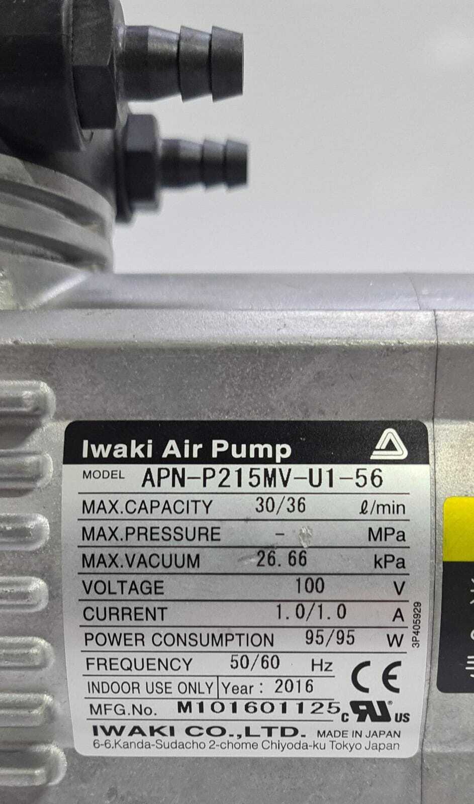 Iwaki Air Pump APN-P215MV-U1-56 Diaphragm Vacuum Pump 30/36 l/min 100V | eBay