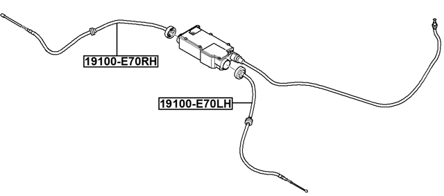 19100-E70RH Febest PARKING BRAKE CABLE, RIGHT 34436772104 | eBay