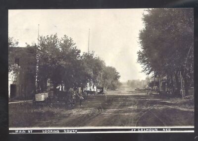 REAL PHOTO FORT CALHOUN NEBRASKA DOWNTOWN STREET SCENE POSTCARD COPY | eBay