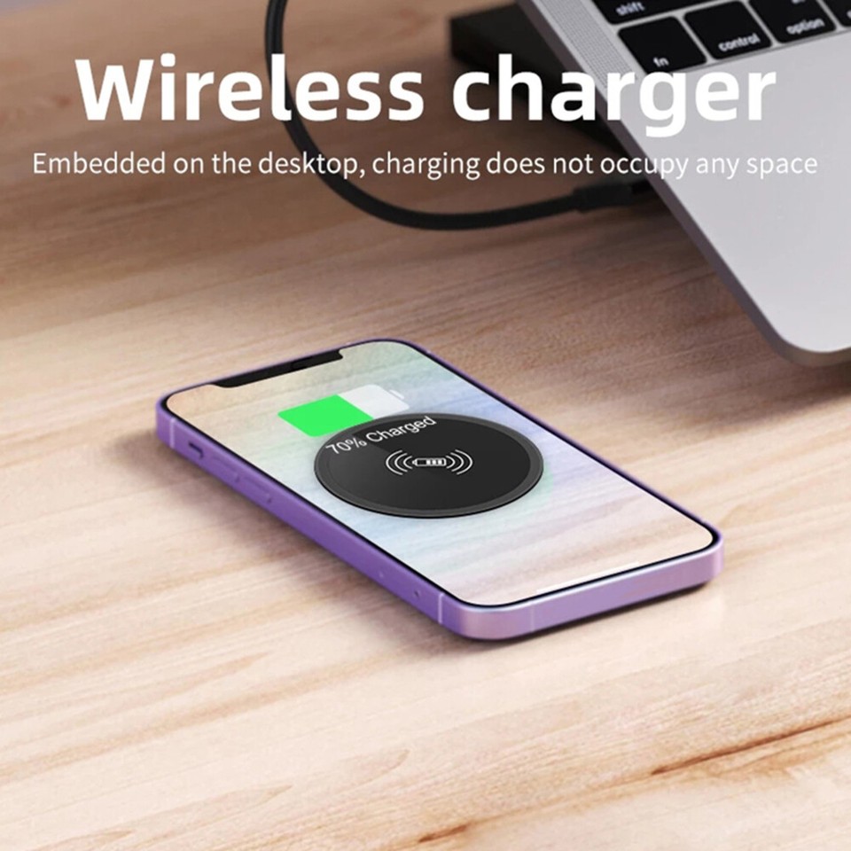 UK 100W Fast Wireless Charger Desktop Embedded Charging Base for iPhone ...