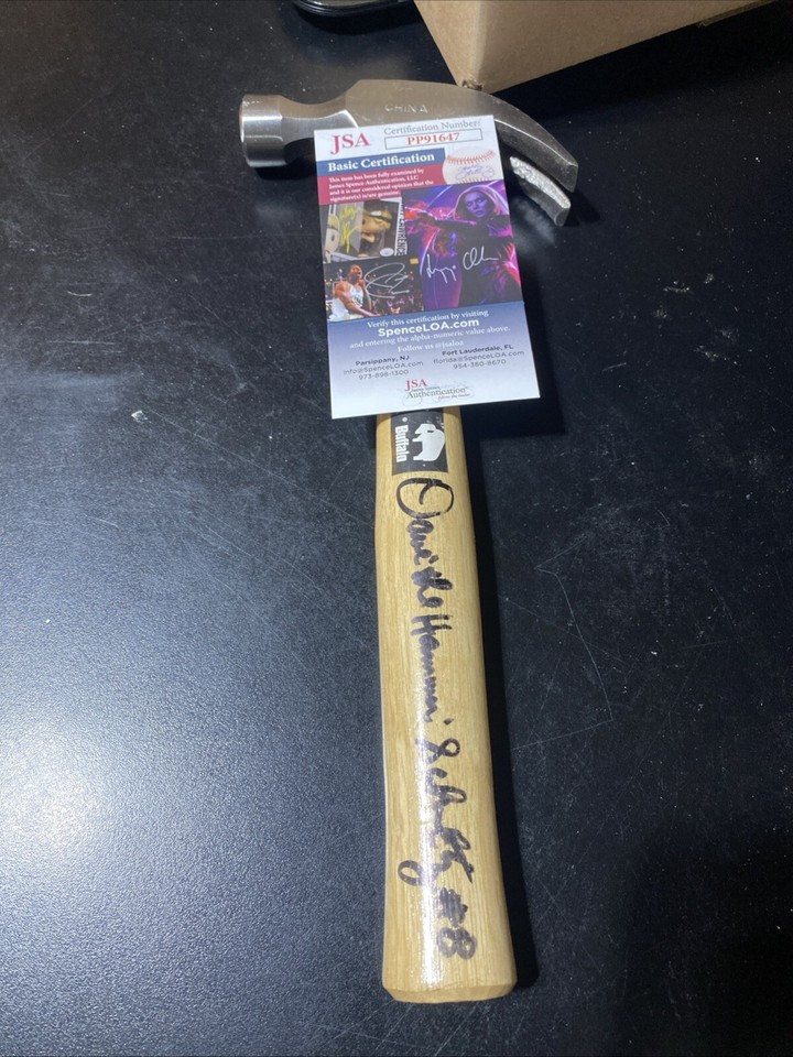 Wooden Handle 16oz Claw Hammer-autographed By Dave The Hammer Schultz ...