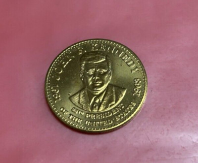 John F. Kennedy Presidential Bronze Token / Coin from Shell | eBay