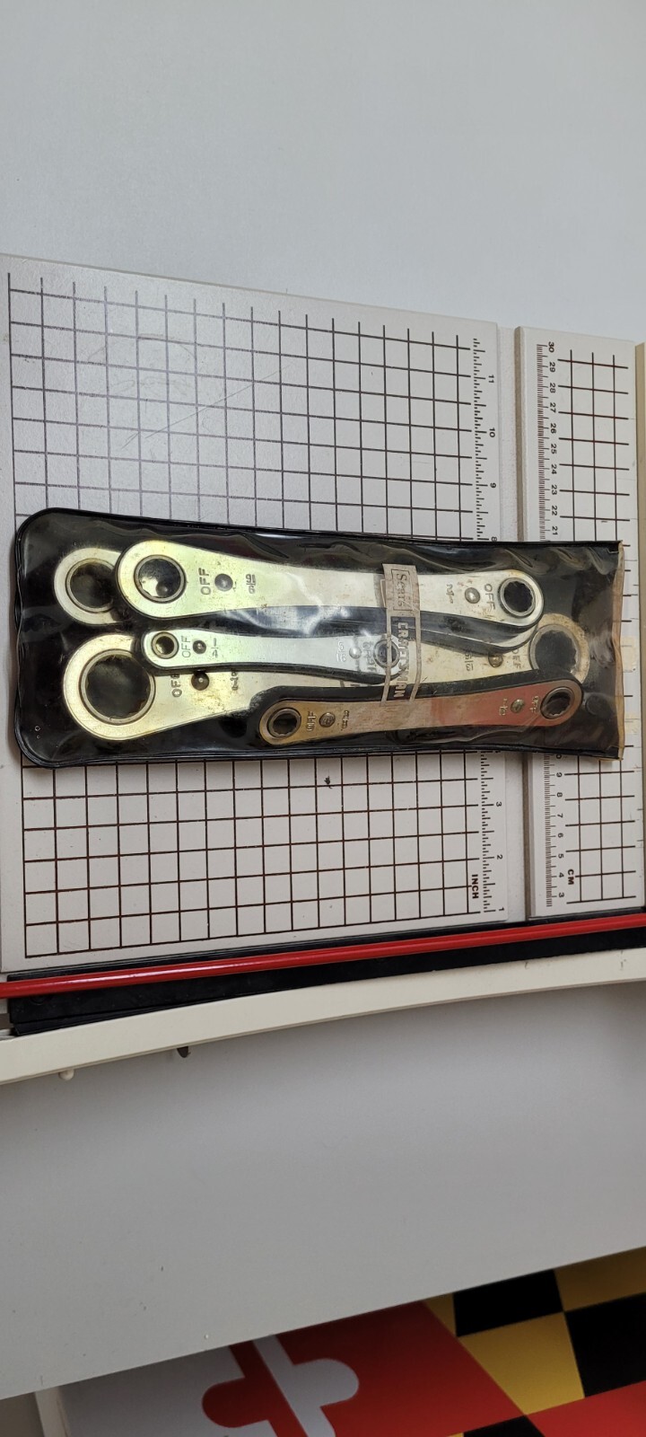 Vintage SEARS CRAFTSMAN SAE 5pc Box End Ratcheting Wrench Set 9-4368 w ...