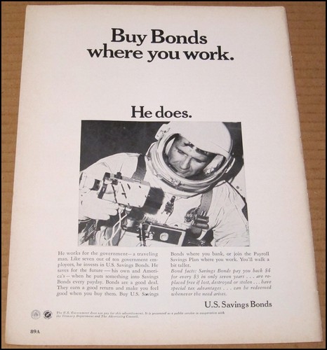 1967 Buy U.S. Savings Bonds Print Ad Advertisement Vintage NASA ...