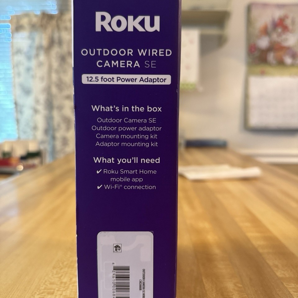 ROKU OUTDOOR WIRED CAMERA SE 12.5FT SECURITY CAMERA CW2000R NEW IN BOX ...