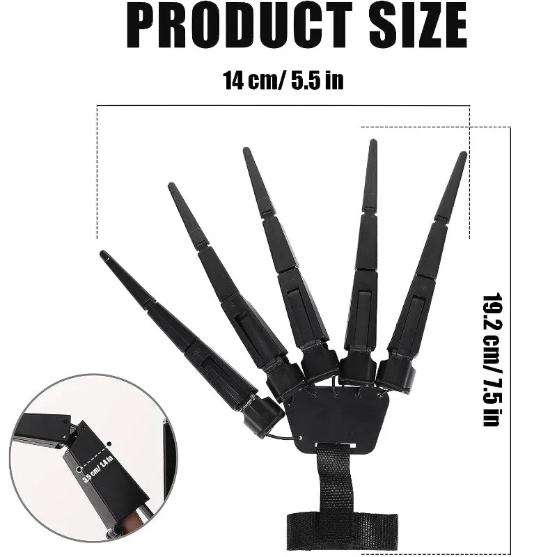 Halloween Articulated Fingers Scary Fake Fingers Skeleton Hand Cosplay ...