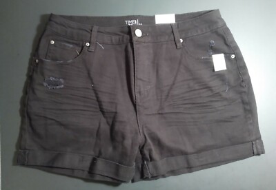 Time and Tru Women Denim Shorts Black Core Mid-Rise NWT Select Size | eBay