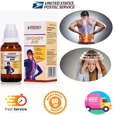 Bakson Homeopathic Spondy Aid Drops (30ml) stiffness & soreness in back ...
