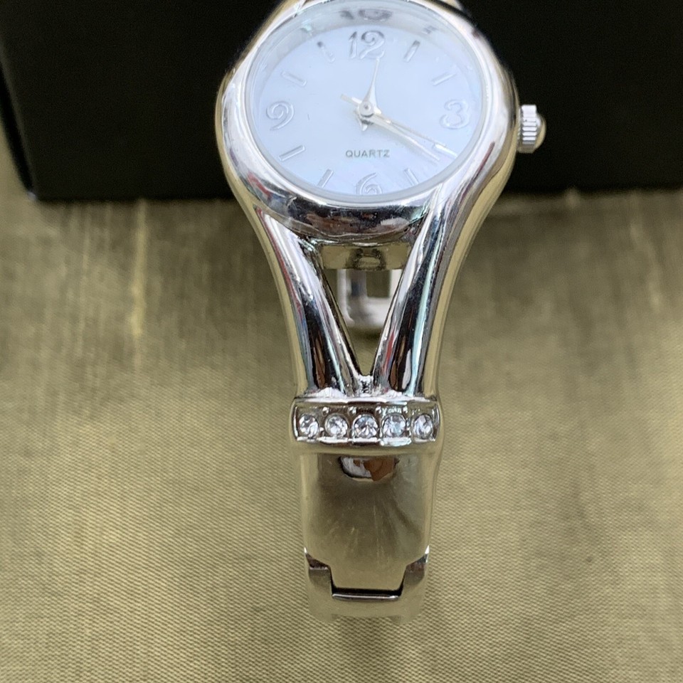 Silver-Tone Cuff Watch Women's Avon New In Box BY AVON Working New ...